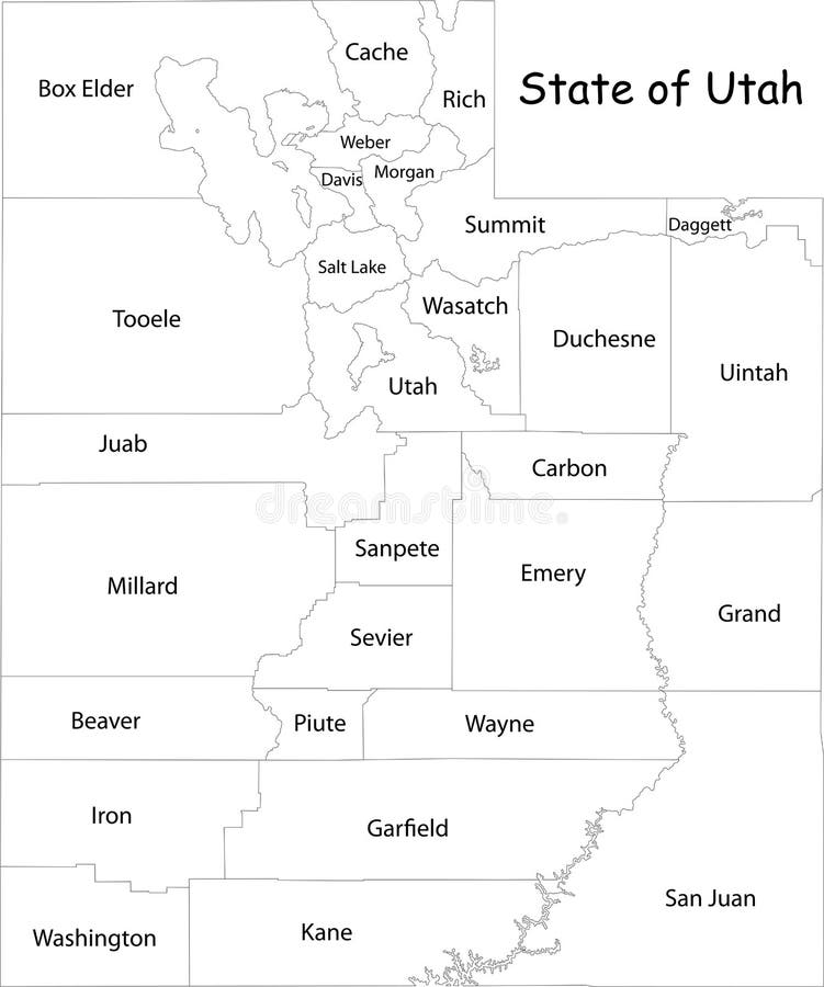 Utah State Map Resaltado En El Mapa De Estados Unidos. Mapa De Utah En ...