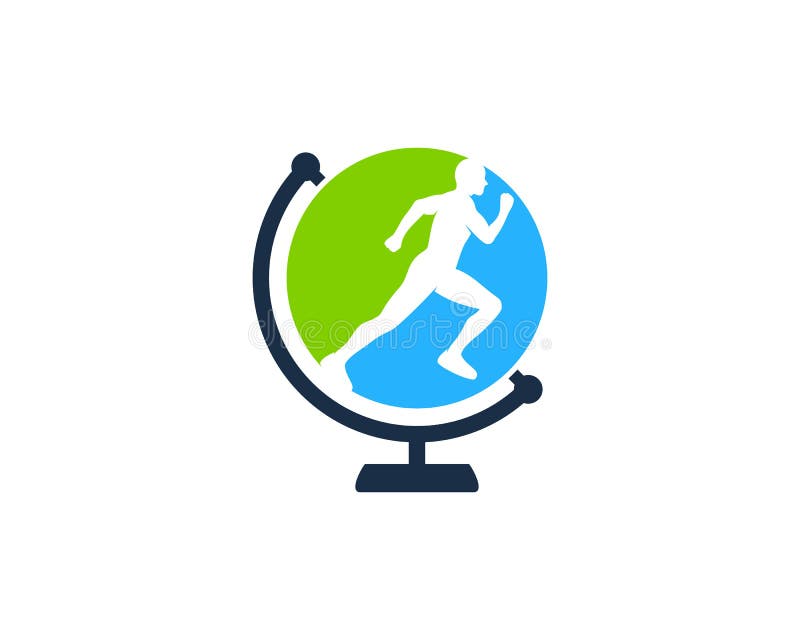 Corrida Logo Icon Design Do Globo Ilustração do Vetor - Ilustração de ...