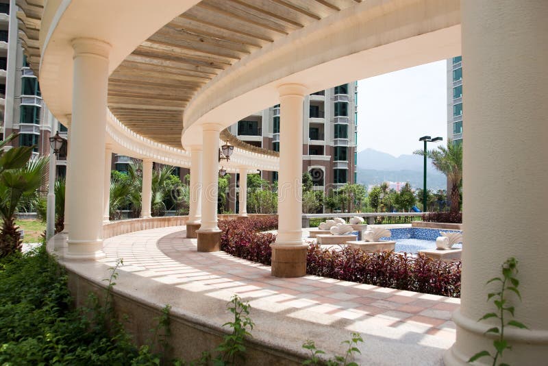 Corridor stock photo. Image of gazebo, colonnade, pathway - 10147152