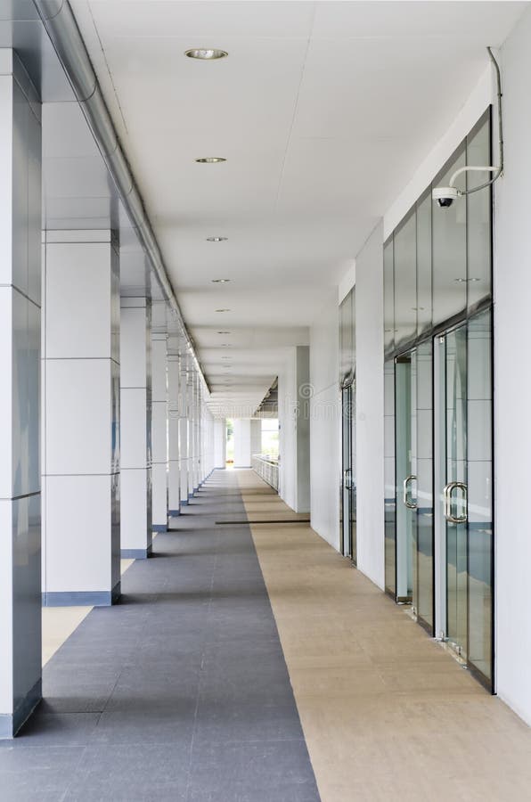 Corridor stock photo. Image of concrete, gangway, glass - 27247264