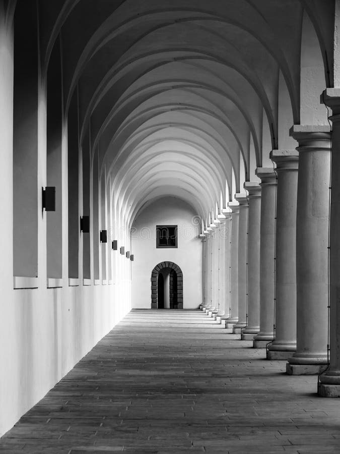 Corridor Archway Perspective Stock Photo - Image of archway, column ...