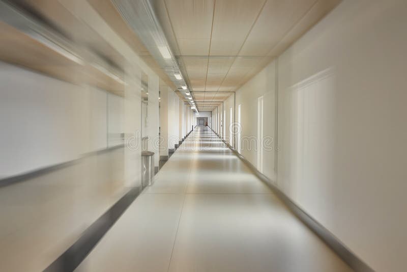 Corridor in a big building stock image. Image of school - 144284643