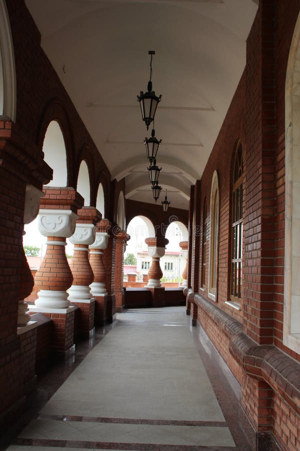 Corridor stock image. Image of church, brick, windows - 55772187