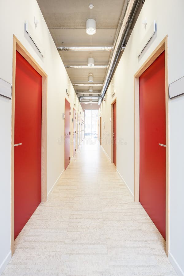 Corridor in an building stock photo. Image of building - 77765080