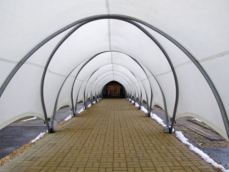 Corridor with canopy stock image. Image of plastic, protect - 33119057