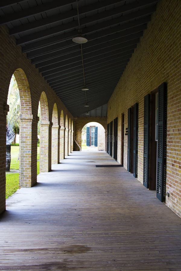 Corridor on the College Campus in Brownsville, Texas Stock Photo ...