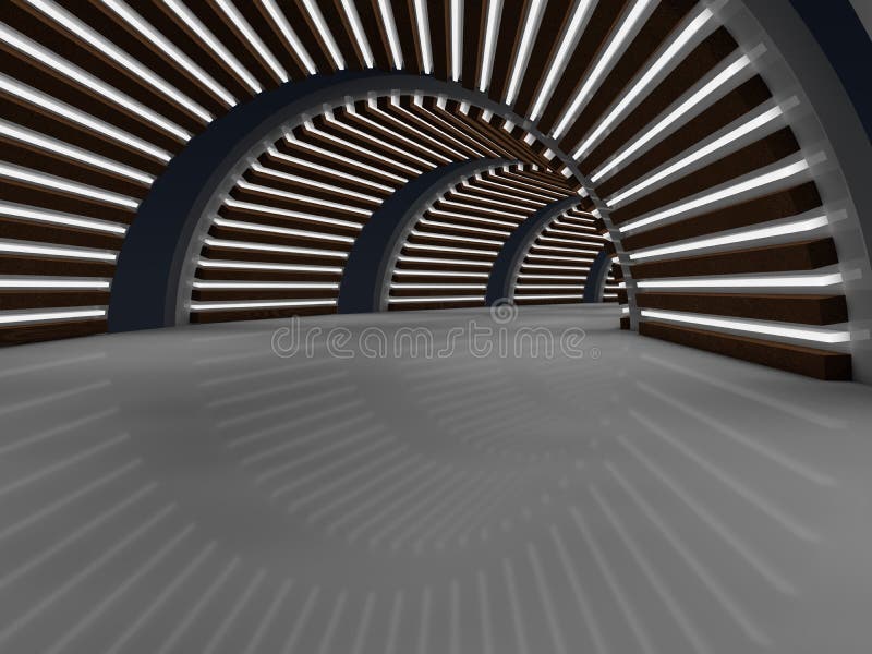 Corridor 3D rendering stock illustration. Illustration of scene - 60340160