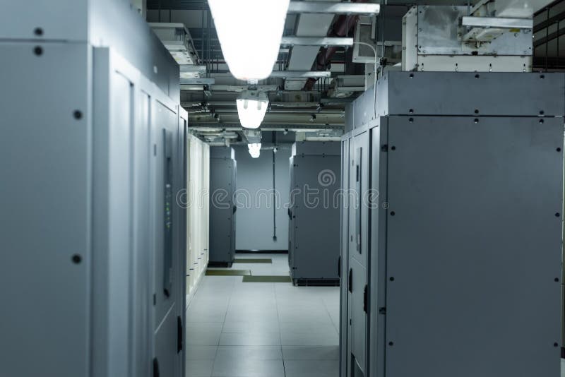 Closed Servers in Modern Data Center Stock Image - Image of hardware ...