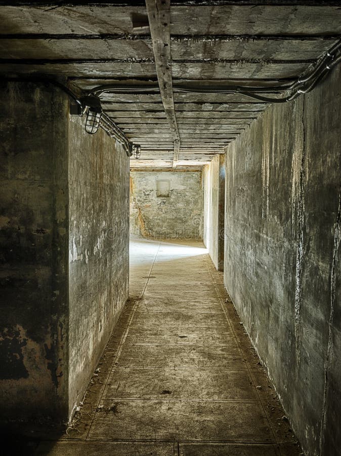 Corridor in Fort Casey stock photo. Image of long, fort - 244248496