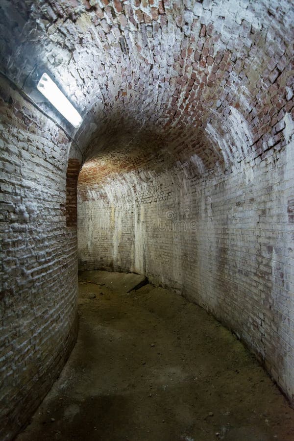 Corridor, Fort 13 Jilava, Romania Stock Photo - Image of interior, cell ...