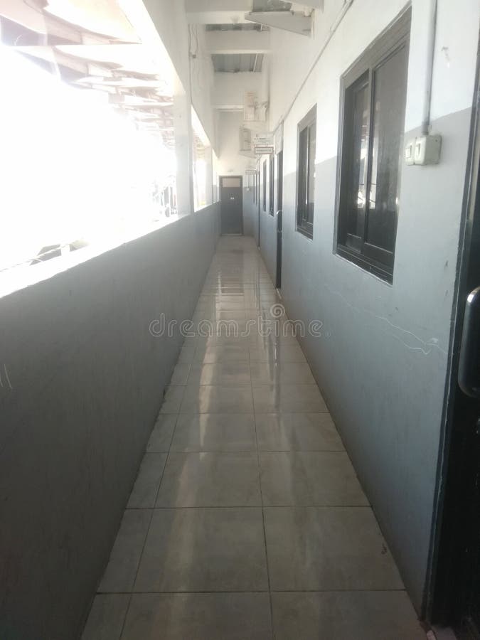 The Corridor in Front of the Class Looks Empty of Students Stock Photo ...