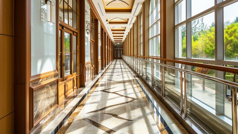 The Corridor(hall, Passage) and Marble Bottom, Wall and Korean(chinese ...
