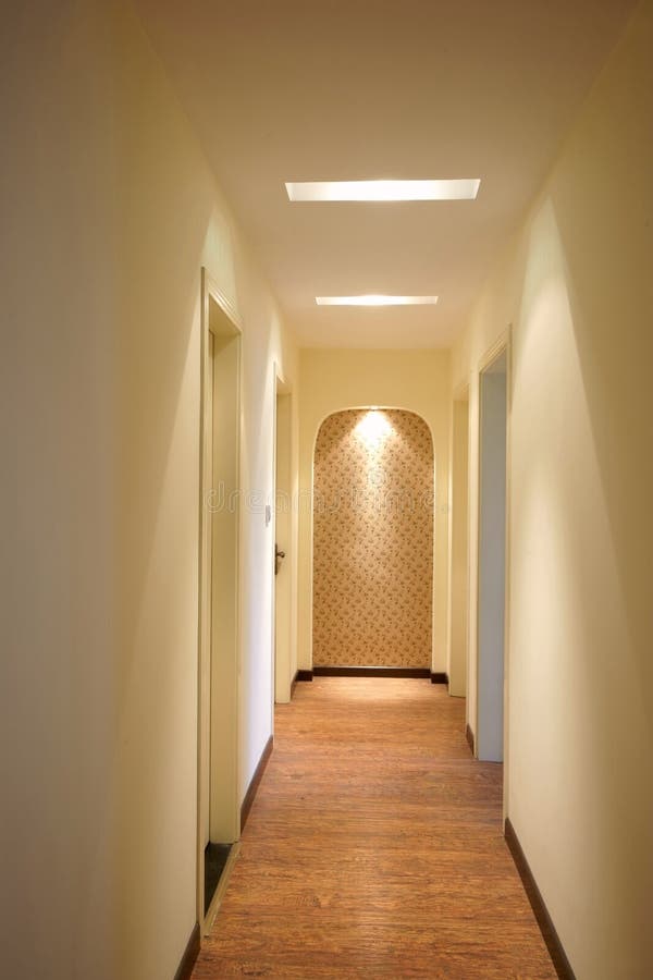 Corridor in home stock photo. Image of construction, aisle - 18992926