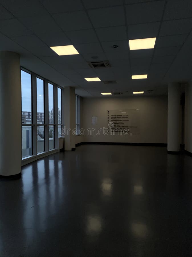 Corridor of a Hospital with Windows Showing the Outside Stock Image ...