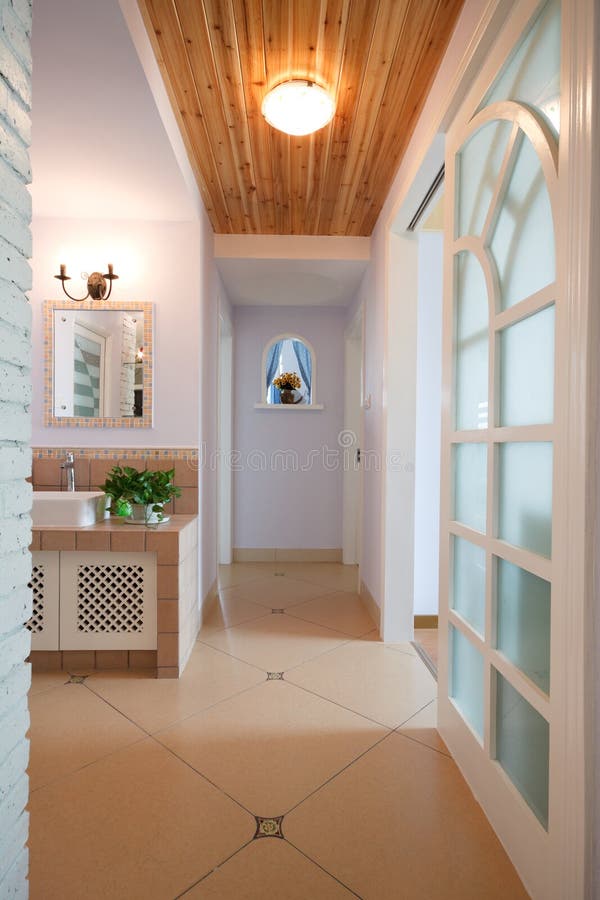 Corridor in a house stock image. Image of leaf, home - 10697339