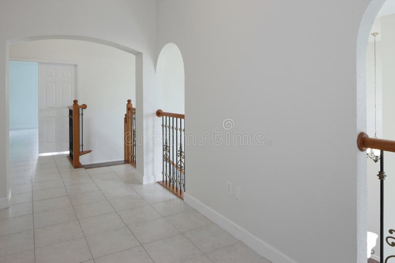 Corridor in a house stock image. Image of interior, home - 55008055