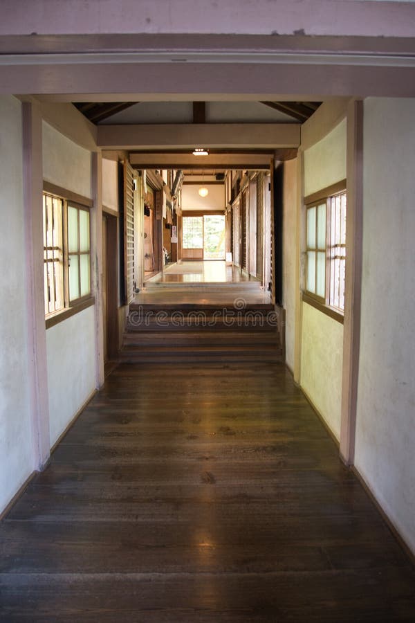 The Corridor Inside Sanzenin Temple. Kyoto Japan Stock Photo - Image of ...
