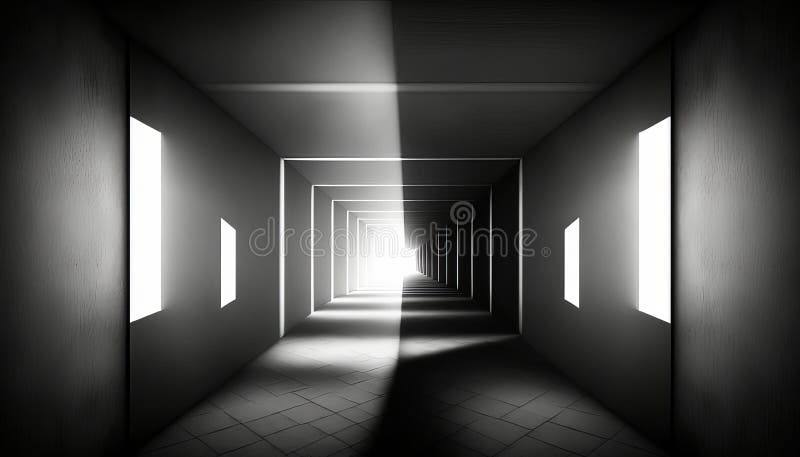 Corridor with Light Background. Using Your Project UI UX Design. Stock ...