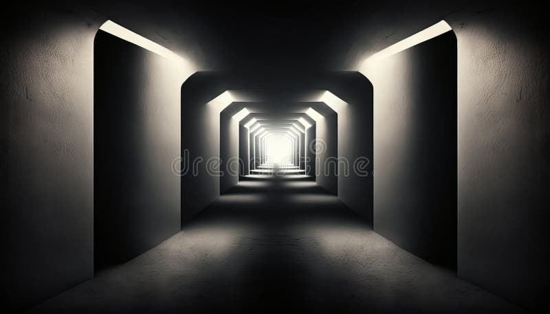 Corridor with Light Background. Using Your Project UI UX Design. Stock ...