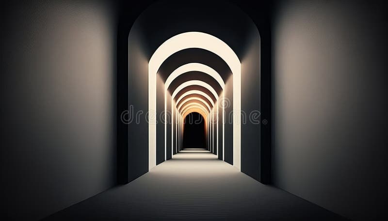 Corridor with Light Background. Using Your Project UI UX Design. Stock ...