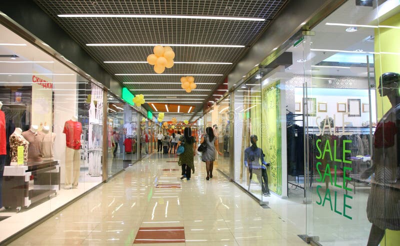 Corridor in mall stock photo. Image of clothing, prosperity - 6582802