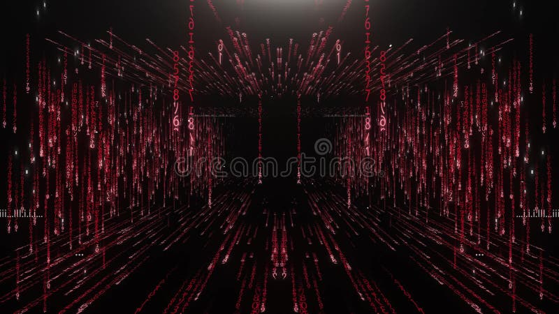 Green Corridor from the Matrix Code Stock Video - Video of futuristic ...