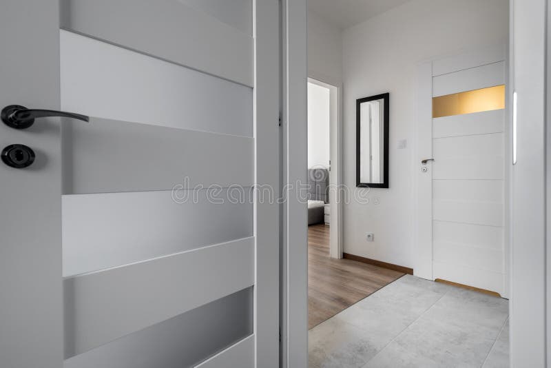 Corridor in Modern Apartment Stock Photo - Image of entrance, hotel ...