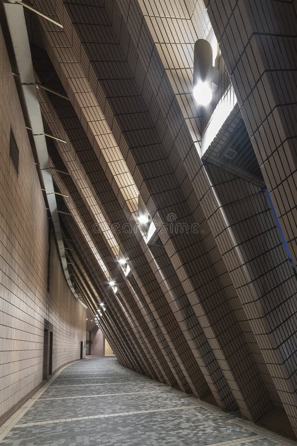 Corridor of Modern Architecture Stock Image - Image of corridor ...