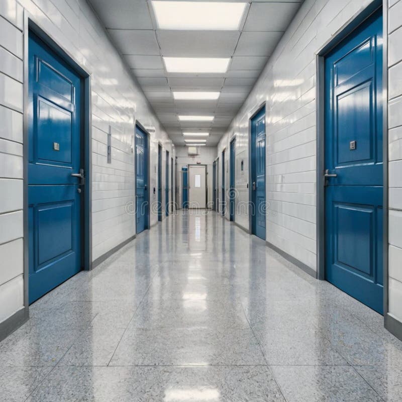 Empty Long Corridor in the Modern Office Building. Corridor of Modern ...