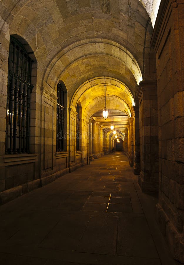 Corridor at night stock image. Image of corridor, window - 23559593
