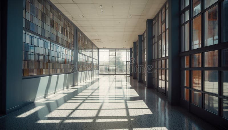Corridor in the Office Corridor in the Building Stock Illustration ...