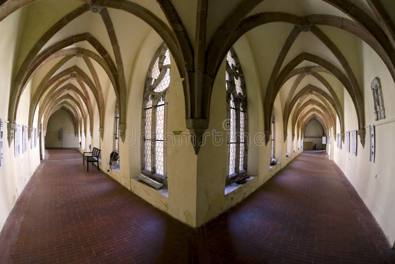 The corridor stock photo. Image of historic, window, church - 93155654