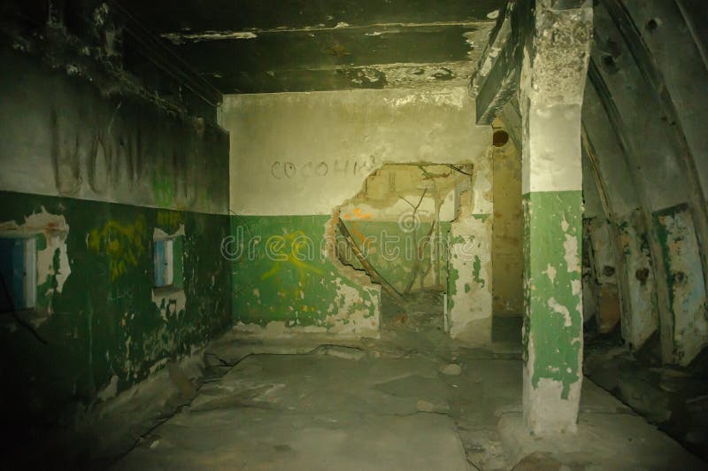Corridor the Old Destroyed Military Base of Missile Forces Stock Image ...