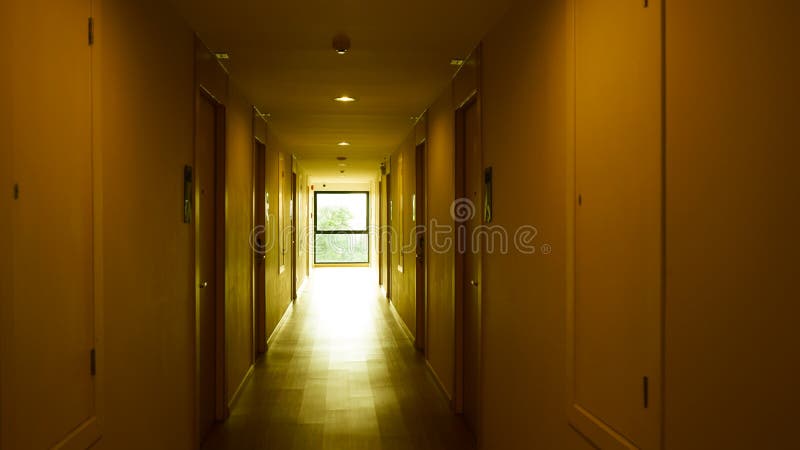 Corridor Path,corridor in a Hotel Room in Perspective a Window in the ...