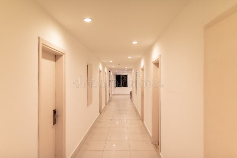 Corridor with Rooms in the Hotel Stock Photo - Image of building ...