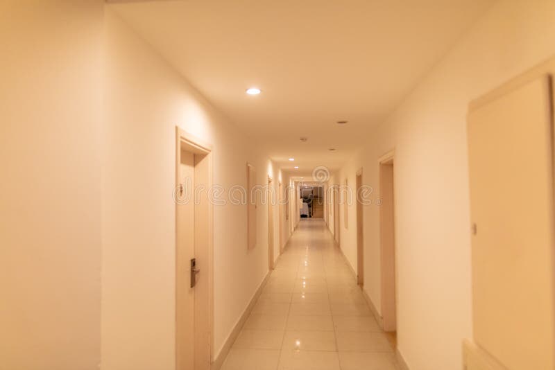 Corridor with Rooms in the Hotel Stock Photo - Image of apartment ...