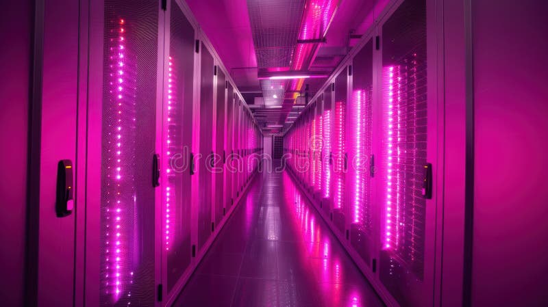 A Corridor between Rows of High-capacity Servers in a Data Center ...