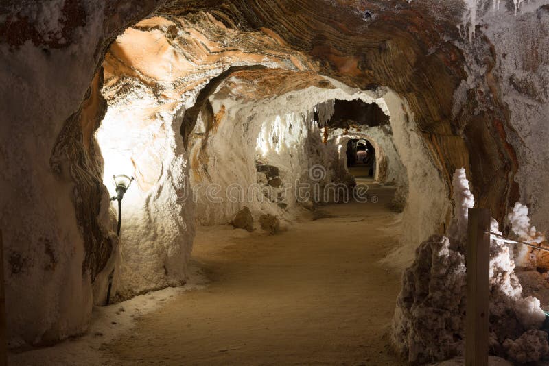 Corridor at salt cave stock image. Image of natural, history - 68550289