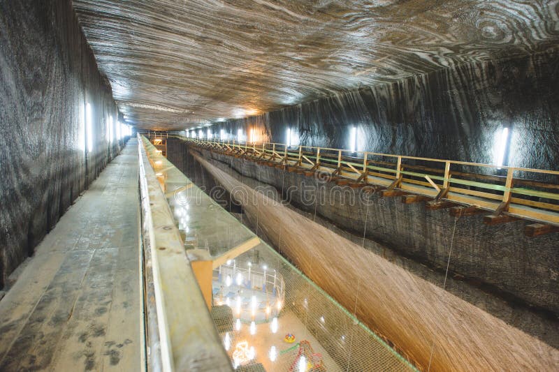 Corridor at Salt Mine stock image. Image of secong, illuminated - 71299015