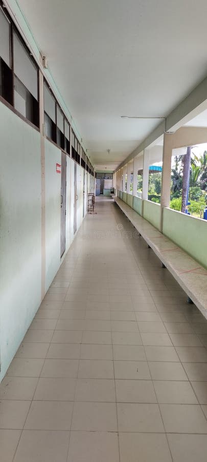 Corridor in the School Building Stock Image - Image of corridor ...