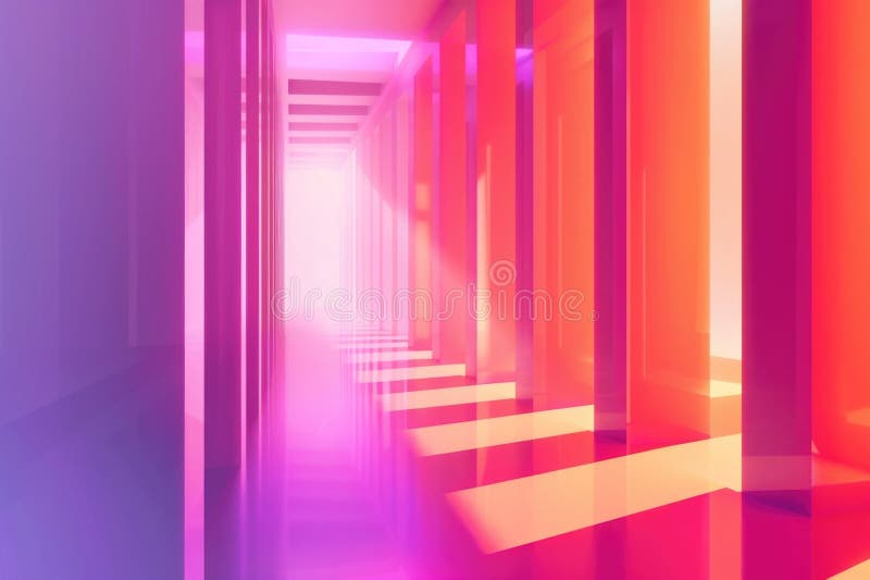A Corridor with a Shining Beam of Light at the Far End, Leading To ...