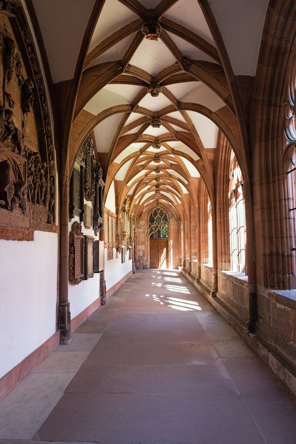 Corridor with Sunlight in Basel Minster Cathedral Editorial Stock Image ...