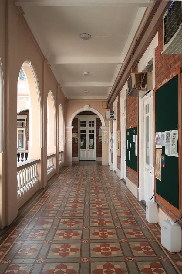 Corridor at the University of Hong Kong Stock Image - Image of style ...