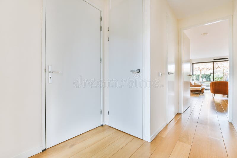 Corridor Access To the Livingroom Stock Image - Image of design, flat ...