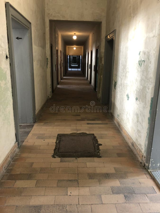 Corridors Inside Dachau Concentration Camp Editorial Photo - Image of ...