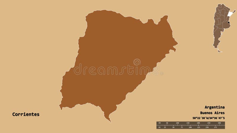 Corrientes Province Administrative Map Stock Vector - Illustration of ...
