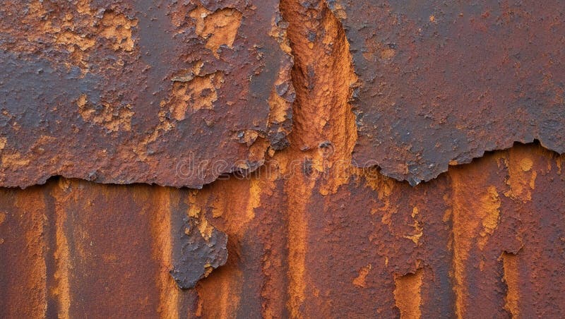 Corroded and Aged Steel Surface with Layers of Brownish-red Rust ...