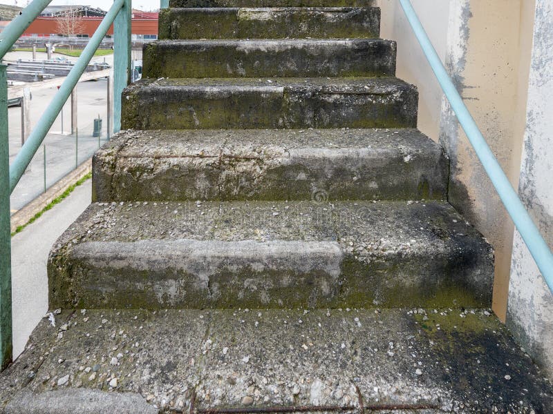 Corroded concrete stairs stock photo. Image of stone - 371849680