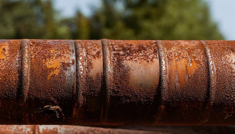 Corroded Corrugated Pipe Showing Signs of Rust and Wear, Indicating a ...