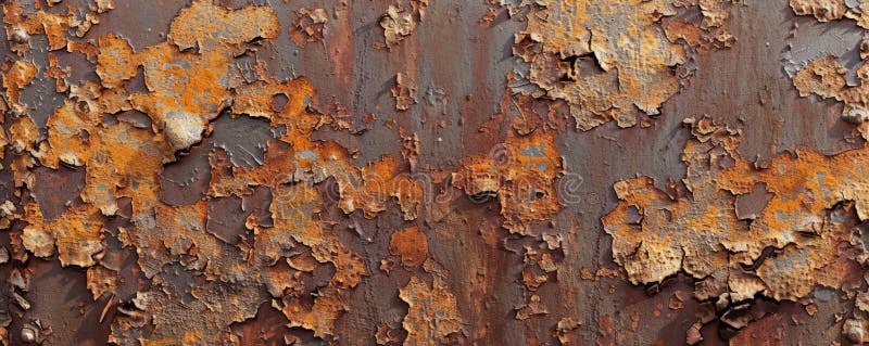 A Corroded Metal Surface with Deep Rust and Flaking Paint, Creating a ...